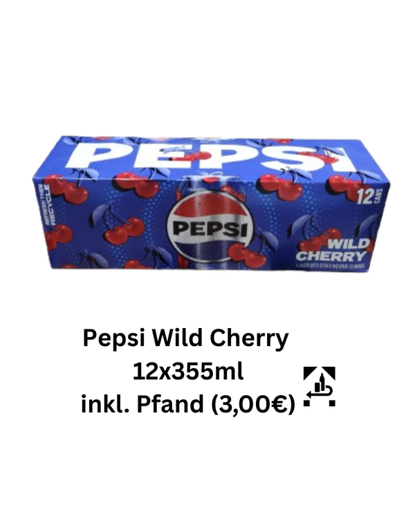 Pepsi Wild Cherry US - 355ml - MHD: 22.09.2025 – Bulletproof